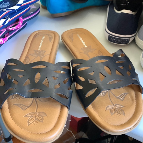 cloudwalkers | Shoes | Cloudwalkers Slides Size 9w Black Man Made ...
